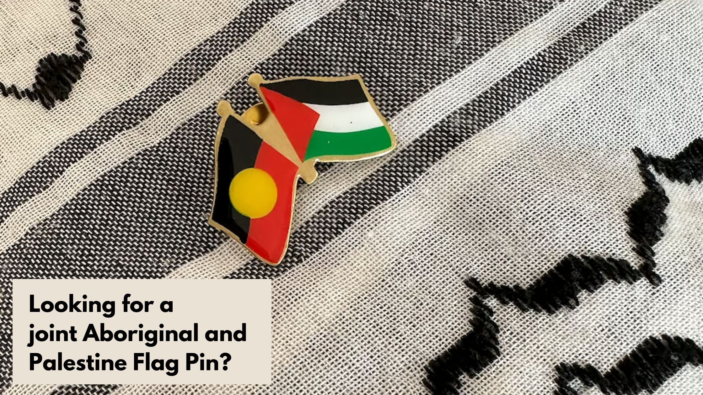 Joint Aboriginal and Palestine Flag Pins by APAN – Clothing The Gaps