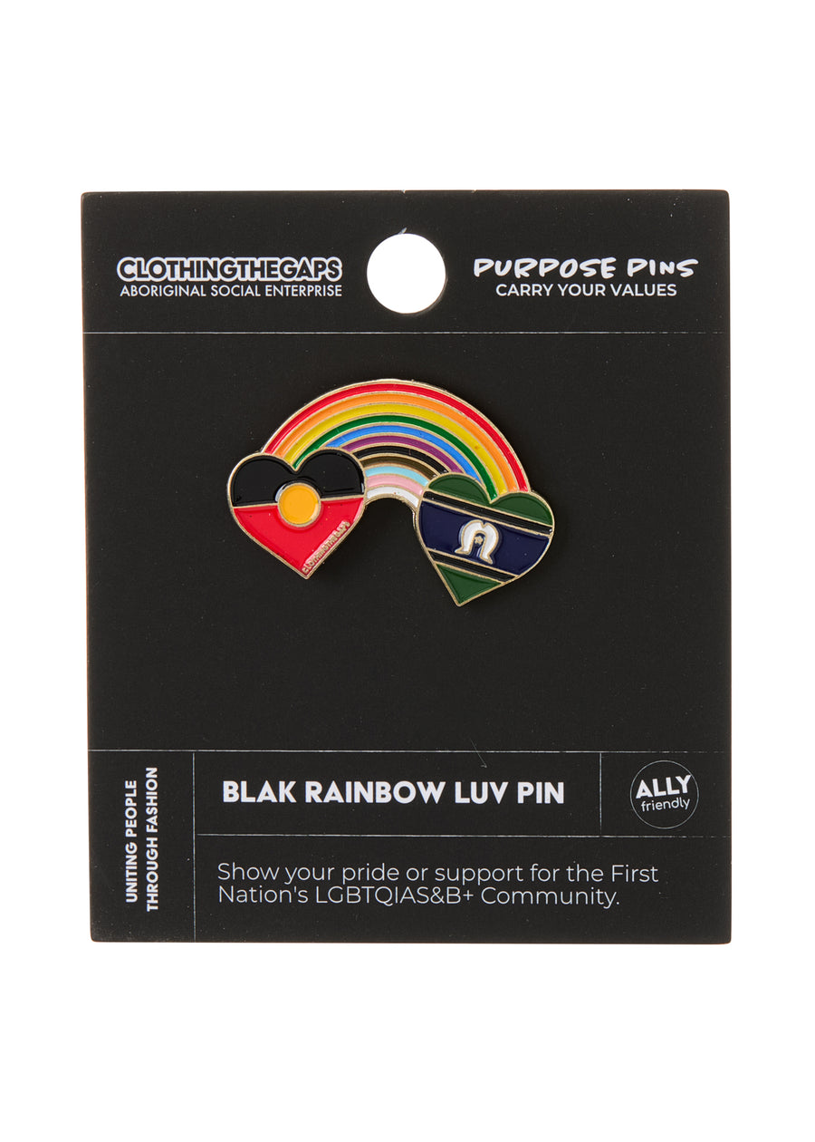 Blak Rainbow Luv Pin – Clothing The Gaps