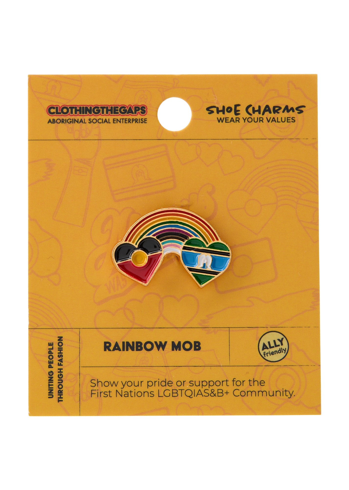 Blak Rainbow Luv Shoe Charm – Clothing The Gaps