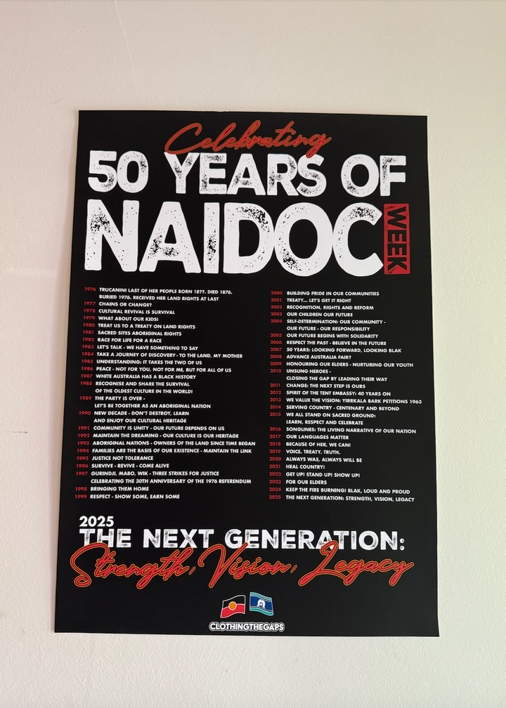 50 Years of NAIDOC Week Poster FREE DIGITAL DOWNLOAD – Clothing The Gaps